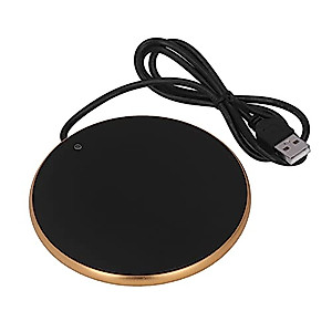 Coffee Mug Warmer, 55°C Constant Coffee Cup Warmer Heating Mat Electric Beverage Warmer for Tea Water Milk(Gold)