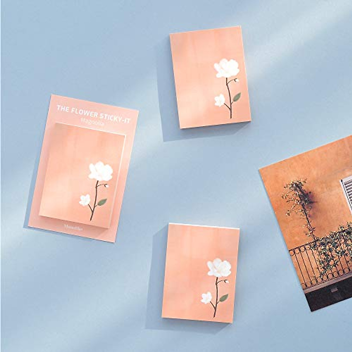 Monolike The Flower Sticky-It - 5p Set Self-Adhesive Memo Pad 50 Sheets