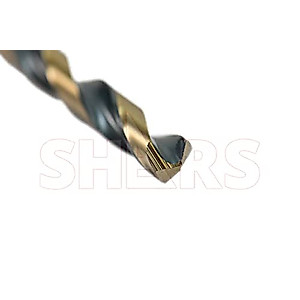 Shars 20 Pc HSS Heavy Duty Black & Gold Finish Jobber Drill Set, 61- #80 135° 404-2933 !}