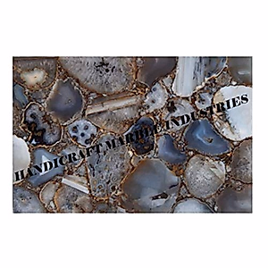 Agate Table, Wild Agate Stone Table, Rectangle Agate Table, Agate Stone Table Home Decor, Customize Sizes 12" X 24" Inch