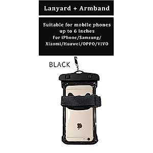 Adoretex Waterproof Case Dry Bag Pouch for Smartphone with Armband, 6"(PT-07) - Blue