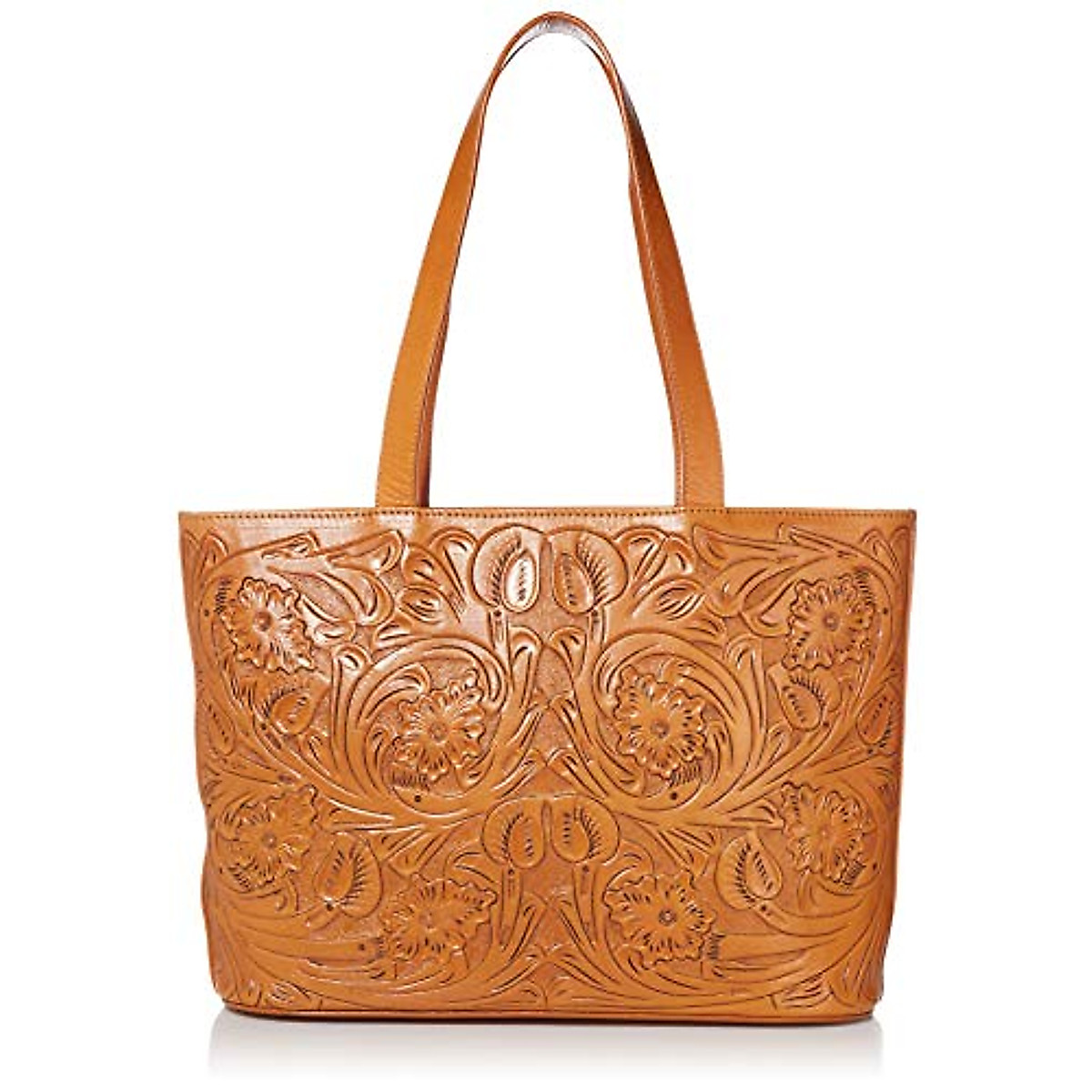 Mauzari Women's Large Leather Tote Handbag (Honey)