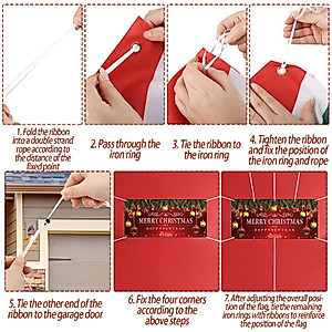 Newwiee Christmas Holiday Garage Door Banner Decorations 6 x 13 ft Happy New Year Outdoor Cover Mural Decoration 2024 Large Christmas Backdrop Merry Christmas Ornament Double Car Garage Door Banner