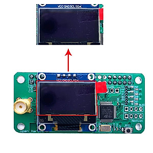 MMDVM Hotspot Spot Radio Station+ Antenna+OLED+ Black Case with Screen Support P25 DMR YSF D-Star UHF Expansion Board WiFi Digital Voice Modem Suitable for Raspberry Pi-Zero W, Pi 3, Pi 3B+