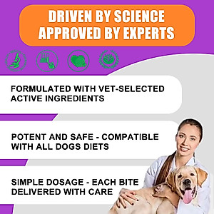 Probiotics for Dogs，Dog Probiotics and Digestive Enzymes，Health and Immune Support. Relieves Constipation, Bad Breath, Flatulence and Upset Stomach. Veterinarian Developed,120 Chews, Duck Flavor.