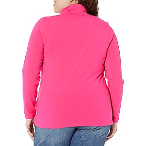 Amazon Essentials Women's Long-Sleeve Turtleneck (Available in Plus Size), Hot Pink, Medium