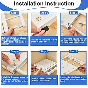 Gerrii 4 Pcs Adjustable Locker Shelf Organizer Scalable Layered Separator Storage Rack Shelf for Expandable Closet Tension Shelf and Rod for Cabinet Wardrobe Cupboard Kitchen Bathroom