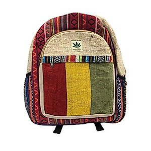 Himalayan Group All Natural Handmade Multi Pocket Pure Hemp Laptop Backpack #4