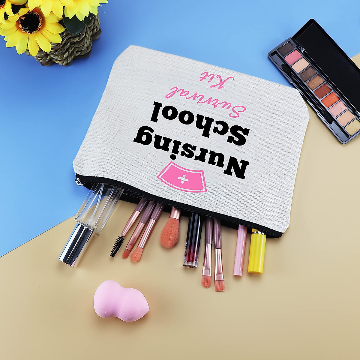 Nursing School Gifts Cosmetic Bag Gift Nurse Gifts for Women Nurse Makeup Bag Practitioner Gift Nurse Appreciation Gift Nurses Day Birthday Graduation Gift for Nurse Nursing Student Makeup Pouch