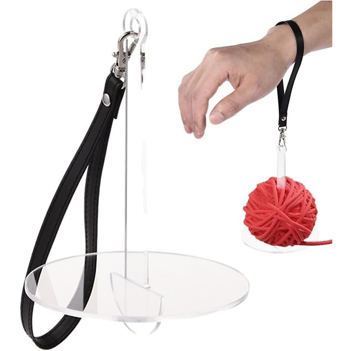 White Portable Wrist Yarn Holder for Knitting Crochet Frame Prevent Yarn Tangling Presents for Craft Lovers Easy to Use Yarn Storage Craft and Sewing Supplies Storage