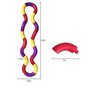 10pcs Fidget Toys - Sensory Items Quiet Fidget Toys for Adults Boys Girls Anxiety Stress Relief Toys Pack- Squeeze, Twist, Chain Spinner Alternative Gift