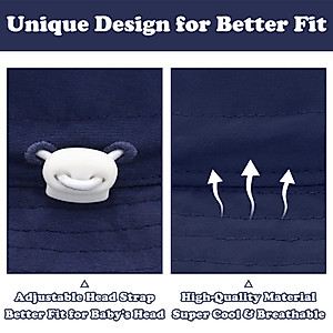 Sarfel Baby Sun Hat Summer Baby Boy Hats UPF 50+ Sun Protection Toddler Hat Bucket for Baby Girl Adjustable Kid Cap Navy 2-5 Years