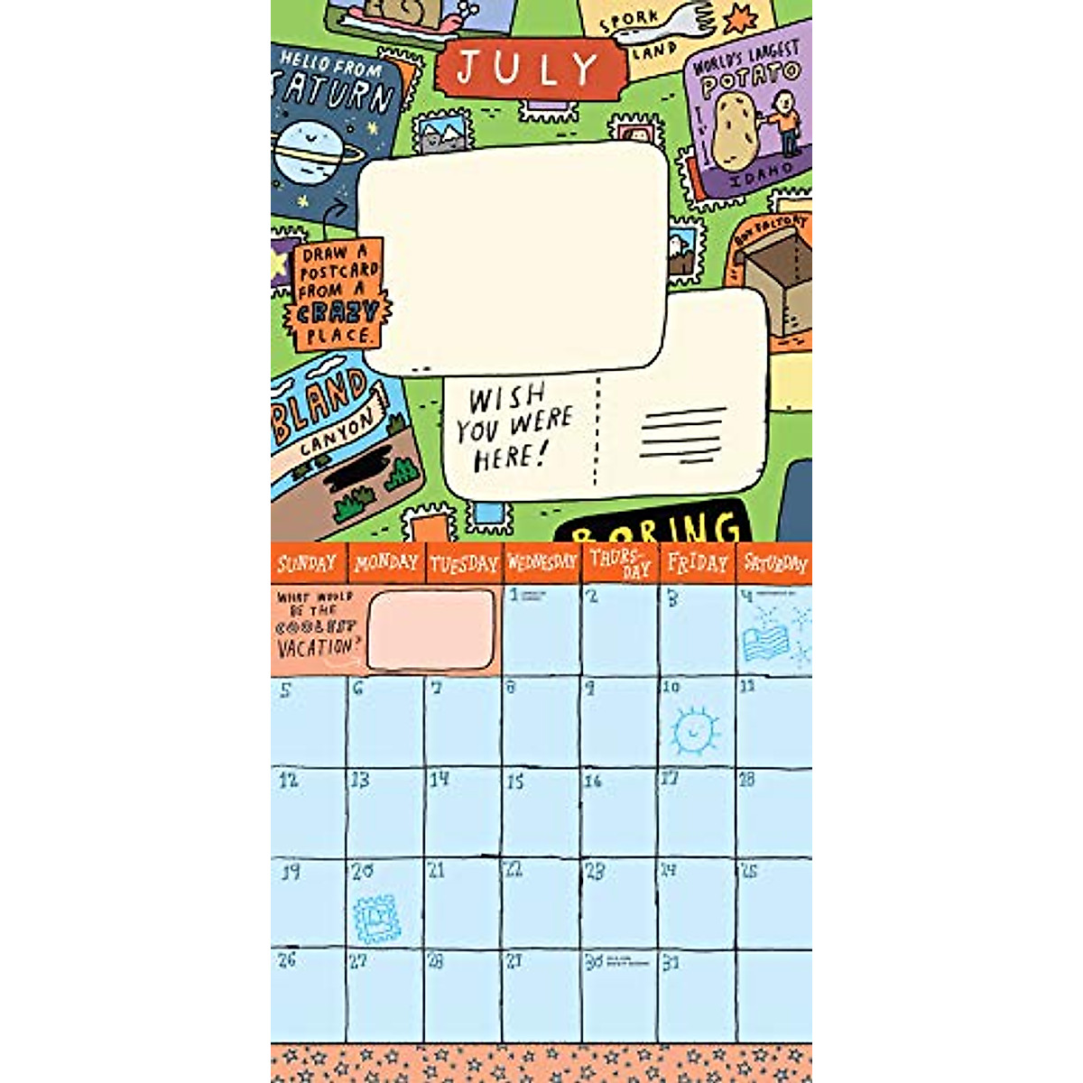 Kid's Awesome Activity Wall Calendar 2020