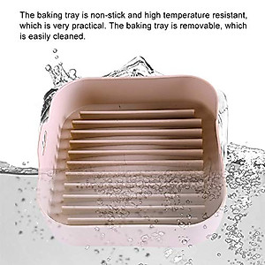 EMVANV Air Fryer Pot, Silicone Square Replacement Basket Grill Pan Baking Microwave Oven Square Tray Air Fryer Oven Accessories