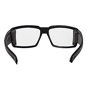 BOMBER Clear Safety Glasses for Men, Matte Black Frame with Polycarbonate Clear Safety Lens z87 Compliant BG101 Safety Glasses, Fitment style for men women