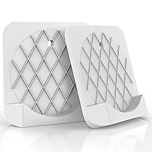 Shower Rod Holders for Wall, Adhesive Shower Curtain Rod Holder No Drilling, 2 Pack Waterproof Shower Rod Mount Retainer for Wall