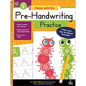 Carson Dellosa Trace With Me: Letter Tracing for Kids Ages 3-5, ABC Letter Tracing & Handwriting Practice Workbook for Kids PreK and Up, Trace Letters Alphabet Handwriting Practice for Preschool