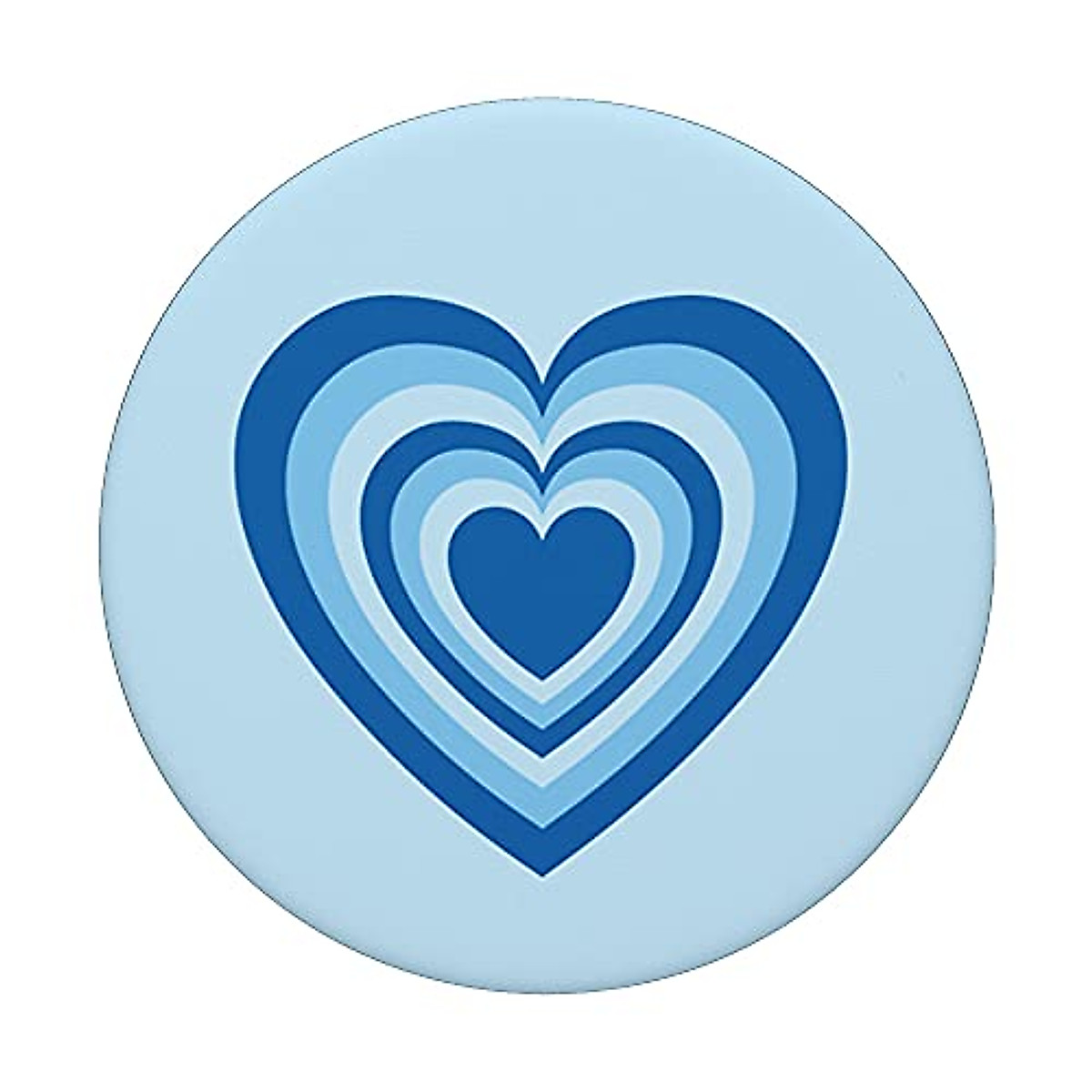 Blue Gradient Latte Heart Pattern Coffee Lovers PopSockets PopGrip: Swappable Grip for Phones & Tablets