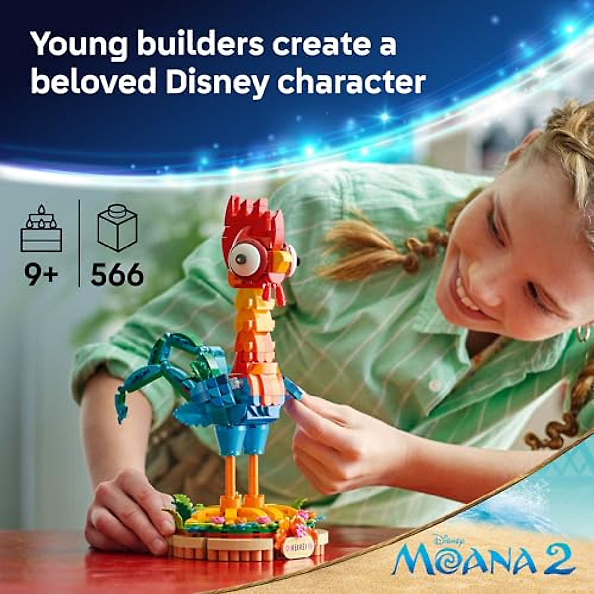 LEGO Disney Moana 2 Heihei - Building Toy for Kids, Girls & Boys, Ages 9+ - Gift for Easter - Moana & Disney Toy for Fans - 43272