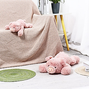 KECIRLE Soft Pink Pig Plush Pillow 21.6",Cute Piggy Stuffed Animal Doll Toy, Gifts for Valentine's, for Kids Boys and Girls……