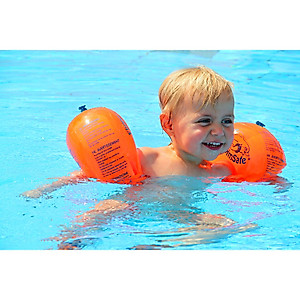 Flipper SwimSafe Water Wings, Arm Floaties for Kids. Inflatable Training Arm Bands for Pools