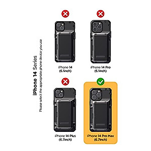 VRS DESIGN Damda Glide Pro Phone Caase for iPhone 14 Pro Max, Sturdy Semi Auto Wallet [4 Cards] Case Compatible for iPhone 14 Pro Max Case (2022)
