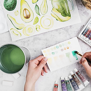 PHOENIX Watercolor Paint Set Tubes 24 x 12ml / 0.4 Fl Oz Non-toxic Water Color Paints Great Value Painting Art Supplies for Adults, Artists & Beginners