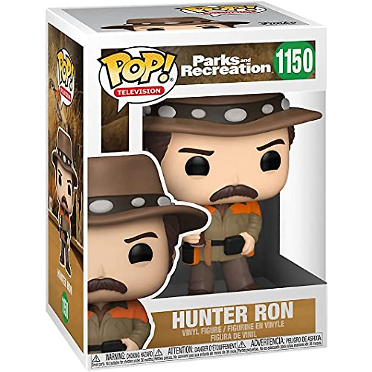 POP Parks and Rec - Hunter Ron Swanson Funko Vinyl Figure (Bundled with Compatible Box Protector Case)