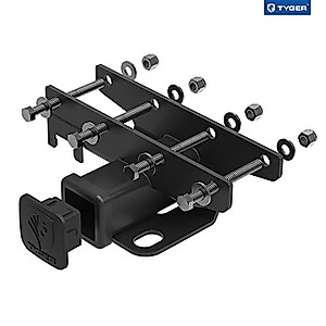 TYGER Towing Combo: 2inch Receiver Hitch & Wiring Harness & Hitch Cover Fits 2007-2018 Wrangler JK 2Dr & 4Dr (Exclude 2018 JL Models)