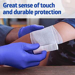 Medline FitGuard Touch Nitrile Exam Gloves, 100 Count, X-Small, Powder Free, Disposable, Not Made with Natural Rubber Latex, Excellent Sense of Touch for Medical Tasks, Durable for Household Chores