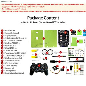 JetBot AI Kit Based on Jetson Nano to Build Smart AI-Based Robot JetBot with Front Camera Eye and ROS Nodes Code Dual Mode Wireless WiFi Bluetooth Facial Recognition Object Tracking etc @XYGStudy