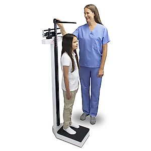 DETECTO 2391 Mechanical Weigh Beam Physician's Scale with Height Rod, Kilograms Only 200 kg x 100 g