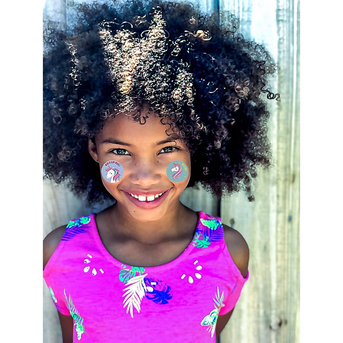 PMCDS2G Reward Stickers for Kids 1inch 500pcs Per Roll Unicorn Cartoon Design Easy Carried Incentive Sticker Supplies for Teachers and Mothers