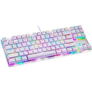 XYLXJ Mechanical Gaming Keyboard RGB LED Rainbow Backlit Wired Keyboard