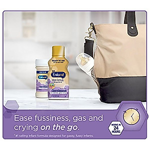 Enfamil Gentlease Ready to Feed Baby Formula, Eases Gas, Fussiness, Crying & Spit-up in 24 Hours, Ready to Use 8 Fl Oz, Pack of 6, Total 48 Fl Oz