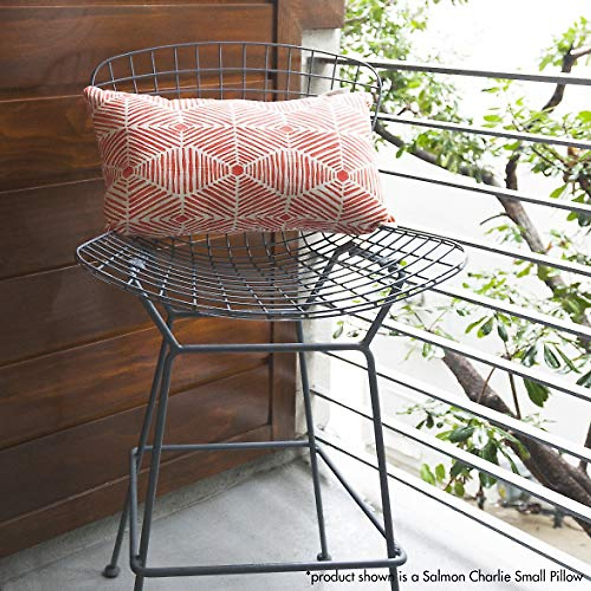 Majestic Home Goods Burnt Orange Vertical Stripe Indoor / Outdoor Small Throw Pillow 20" L x 5" W x 12" H