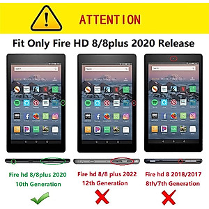 MaoMini for Kindle Fire HD 8 Case/HD 8 Plus Case 2020 Release 10th Generation,Kickstand Heavy Duty Armor Defender Cover (Blue)