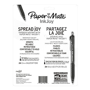 Paper Mate InkJoy 300RT Retractable Ballpoint Pens, Medium Point, 10 Ink Colors, 24 Pack (1951398)