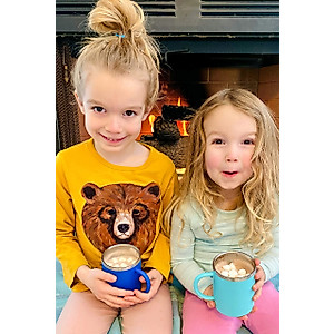 Real Deal Steel "Keep it Real Kids Mugs - 100% Lead and BPA Free Kids Coffee Mug for Hot Chocolate - Set of 2