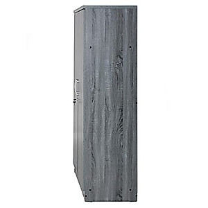 Better Home Products Harmony Wood Two Door Armoire Wardrobe Cabinet in Gray
