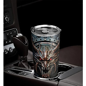 64HYDRO 20oz Steampunk Mechanical Engineer Clockwork Dragon Tumbler, Gaming, Gamer Gifts for Dragon Lovers, Stainless Steel Double Wall Vacuum Insulated Coffee Mug, Travel Cup with Lid