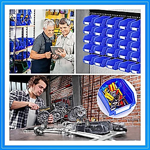 30 Pcs Wall Mounted Storage Bins Without Rack Plastic Hanging Parts Bins 5 x 4 x 3 Inches Open Front Small Screw Organizers Wall Mount Tools Organizers for Kitchen Workshop Classroom Office Parts