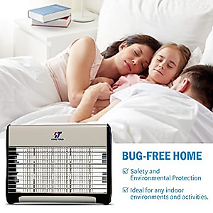 YONGTONG Set n Zap！Indoor High-Powered 3000V Electric Mosquito Killer, Pest Control Bug Zapper with 20W Light for Moth, Wasp, Fly, Mosquito Lamp for Apartment, Kitchen, Office, Restaurant