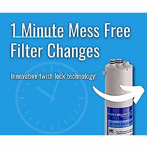 Pure Blue 3-Stage 1:1 80 GPD Certified Reverse Osmosis Water Filtration System