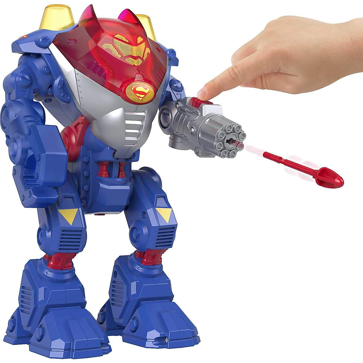 Fisher-Price Imaginext DC Super Friends Preschool Toy Superman Robot Playset with Lights Sounds & 2 Figures for Pretend Play Kids Ages 3+ Years