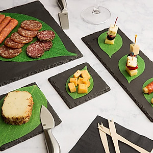 Oasis Supply Grease Resistant Leaf Cheese Paper, Disposable Cheese Board Paper, Package of 10 - Medium 7"