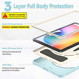BATYUE Case for Samsung Galaxy Tab S6 Lite 10.4 Inch 2024/2022/2020 (SM-P610/P613/P615/P619/P620/P625/P627), Protective Rugged Cover with Stand, for Kids, Boys, Girls, Frozen Blue