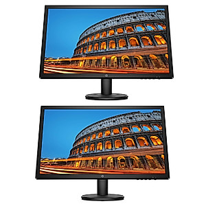 HP V24 24 inch TN Full HD 1920 x 1080 LED Backlit LCD Monitor 2-Pack Bundle with HDMI and VGA Ports, AMD FreeSync, 75Hz Refresh Rate, Low Blue Light