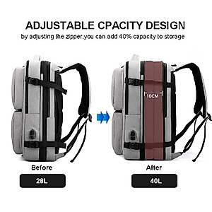 Extra Large Laptop Backpack, 40L Carry on Backpack Airline Approved Travel Backpacks Daypack Business College School Laptop Backpack with 6 Packing Cubes