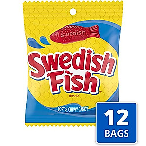 SWEDISH FISH Soft & Chewy Candy, 12 - 3.6 oz Bags
